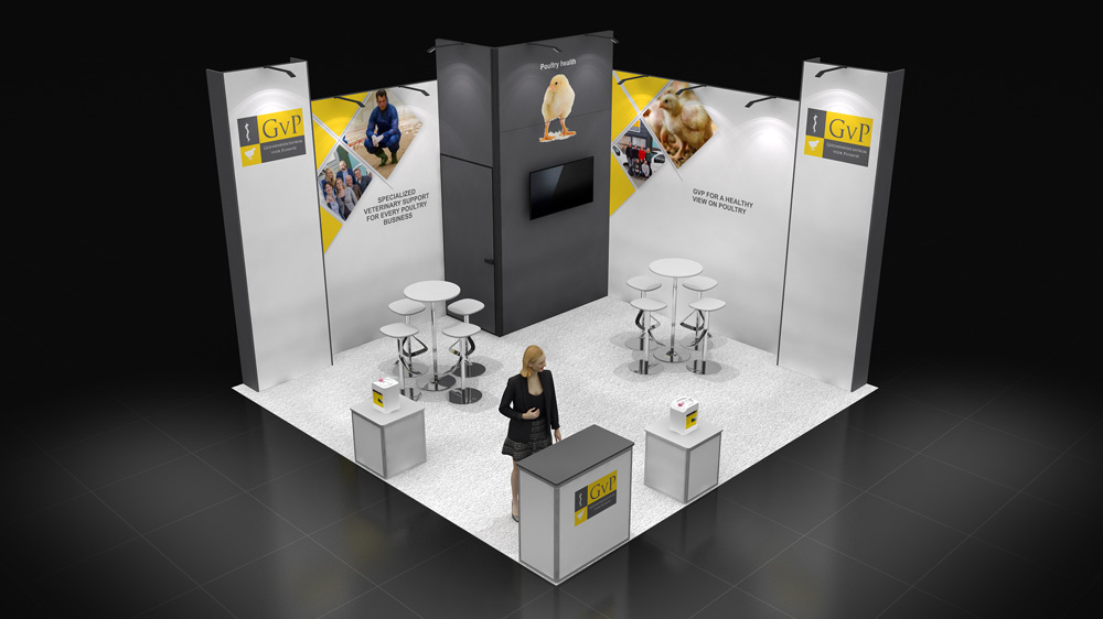 5X5m Corner Exhibition Stalls, 25 m2 Exhibition Stalls BUY5X5 003 - EES