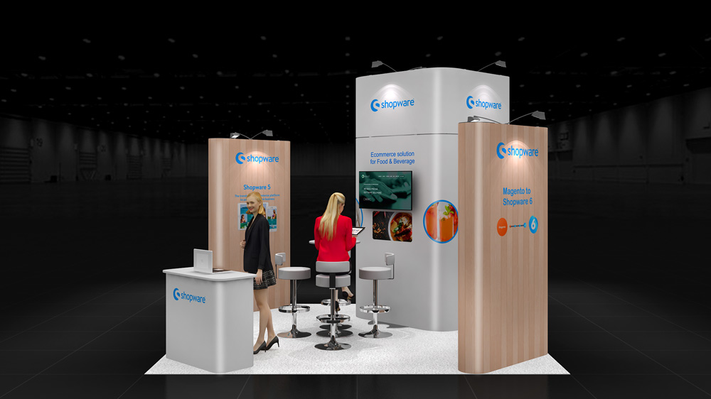 4X4m Island Exhibition Stalls, 16 m2 Exhibition Stalls BUY4X4 0022