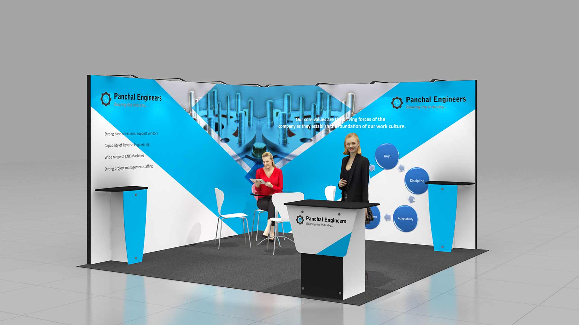 4X4m Corner Exhibition Stalls,16m2 Exhibition Stalls BUY4X4 0030