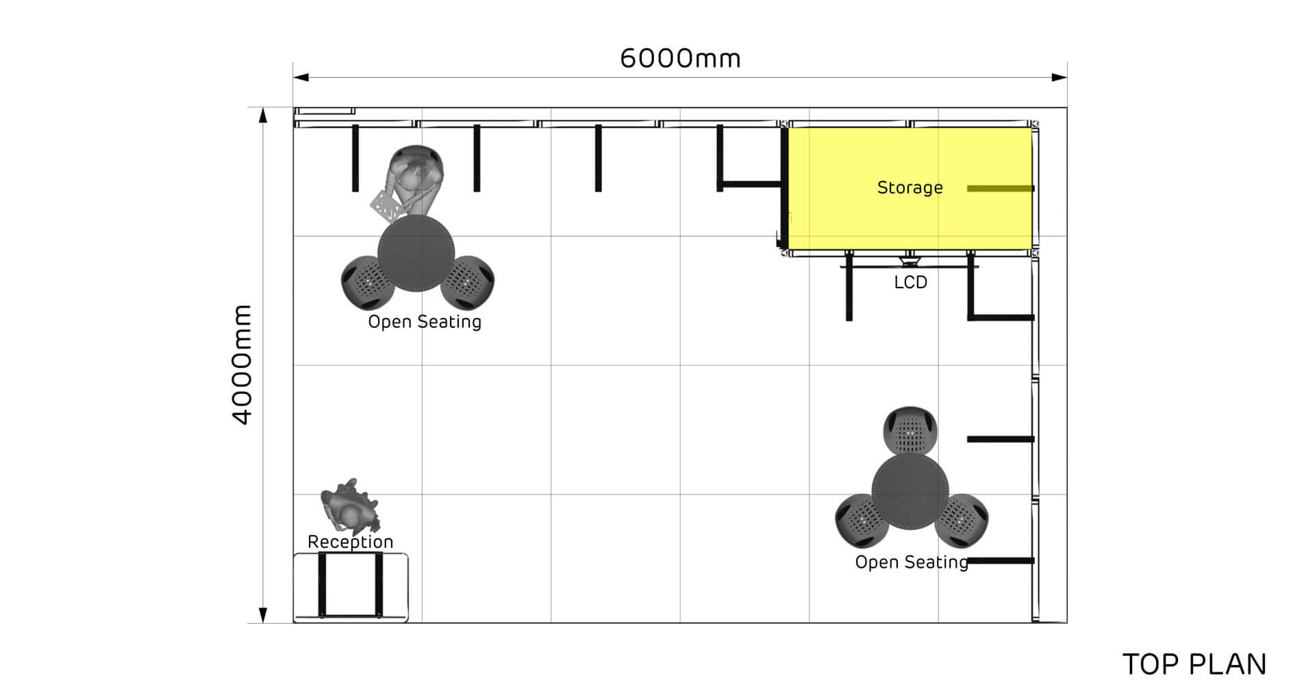 6X4m Corner Exhibition Stalls, 24 m2 Exhibition Stalls BUY6X4 009