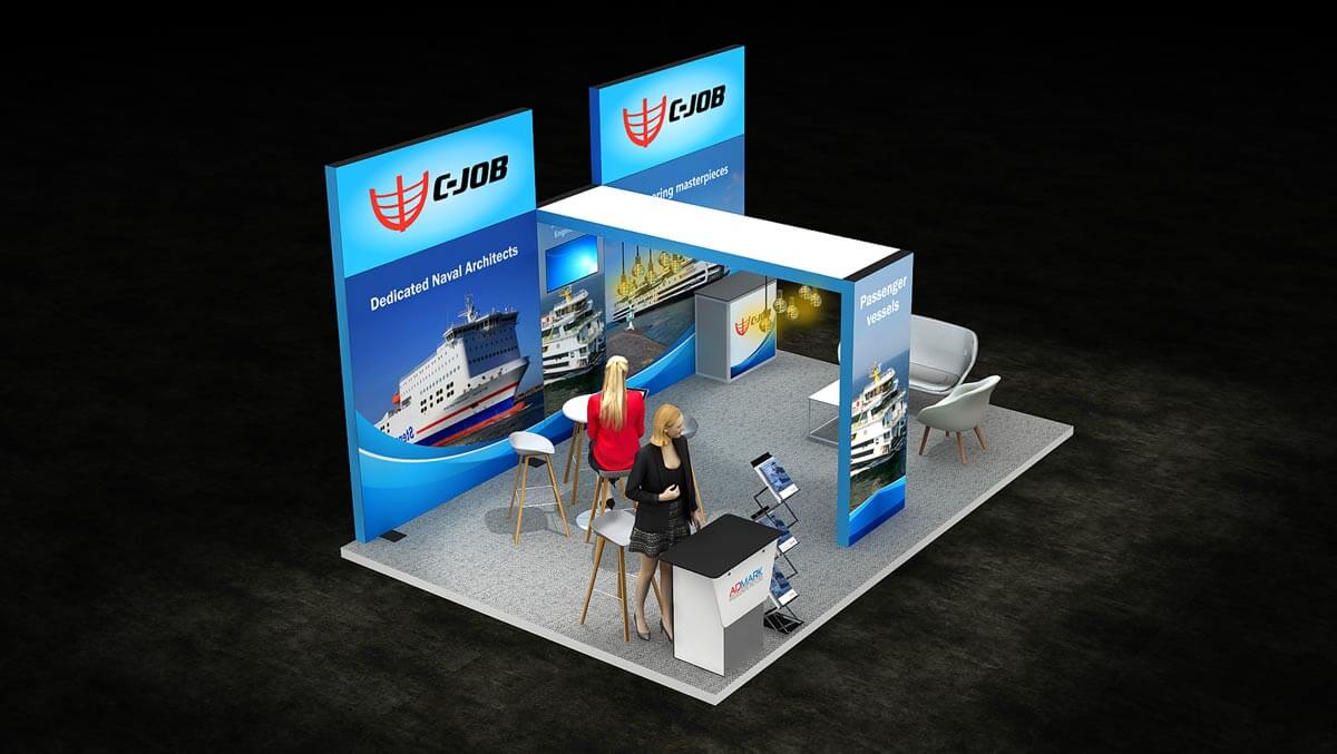 6X4m Three Side Open Exhibition Stall,24 m2 Exhibition Stall BUY6X4 021
