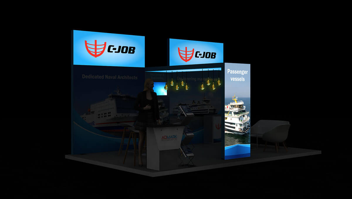 6X4m Three Side Open Exhibition Stall,24 m2 Exhibition Stall BUY6X4 021