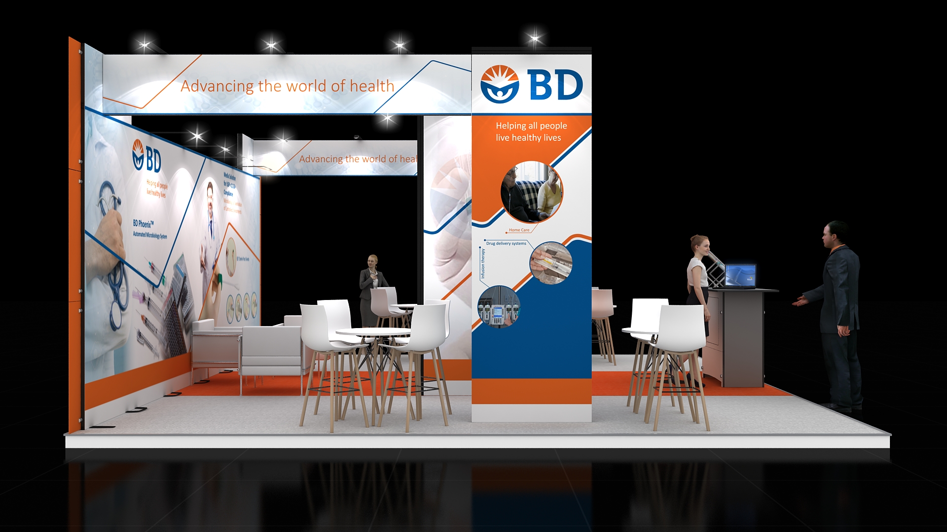 6X6m Three Side Open Exhibition Stall, 36m2 Exhibition Stall BUY6X6 024
