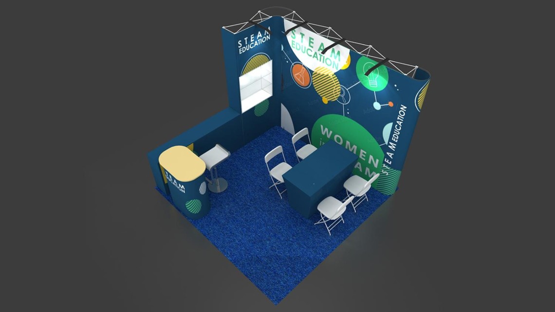 3X3m Corner Exhibition Stalls, 9m2 Exhibition Stalls